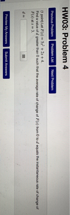 Solved HW03: Problem 4 Previous Problem Problem List Next | Chegg.com