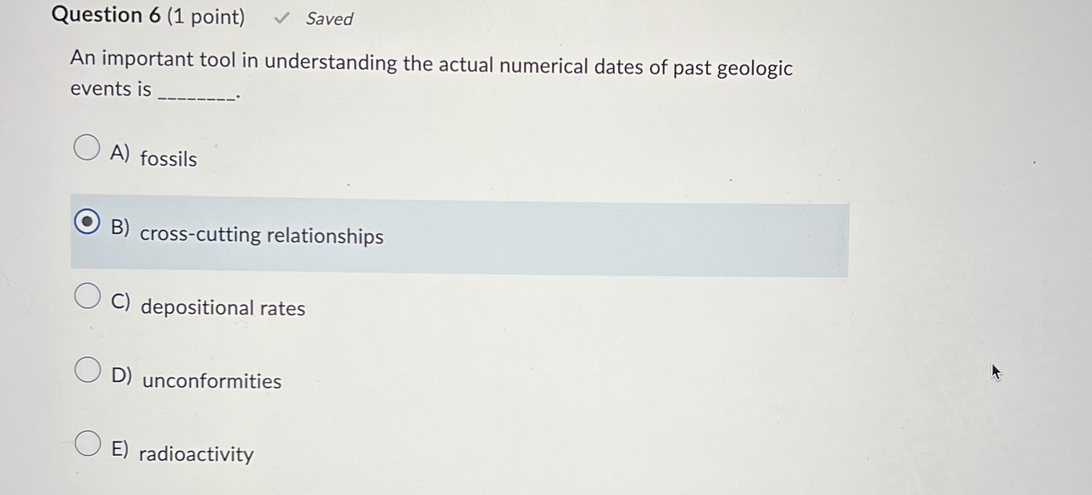 Solved Question 6 (1 ﻿point) ﻿SavedAn important tool in | Chegg.com