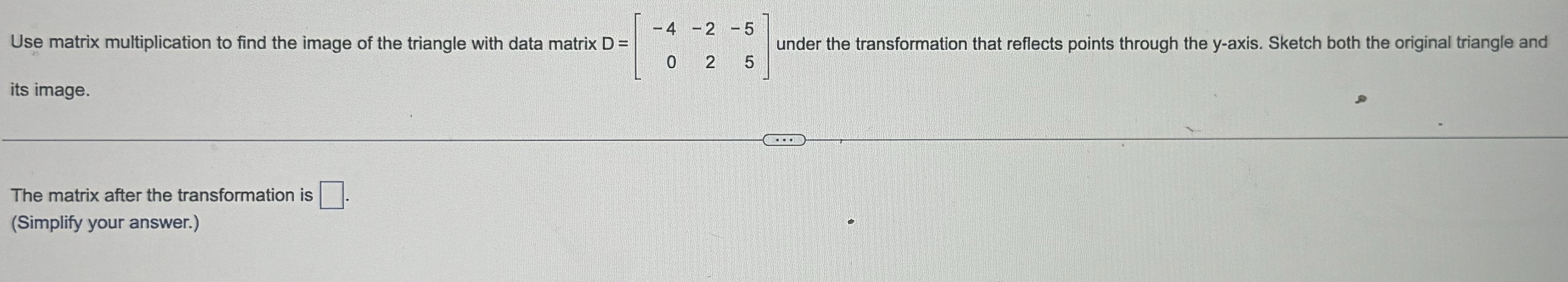 Solved Use matrix multiplication to find the image of the | Chegg.com