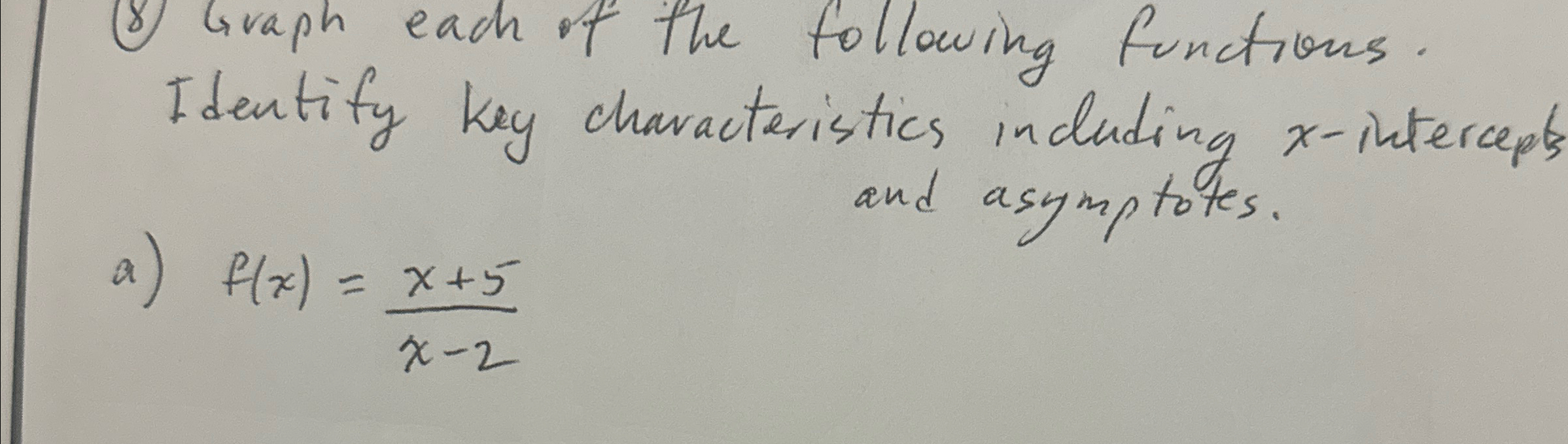 Solved (8) ﻿Graph each of the following functions. Identify | Chegg.com