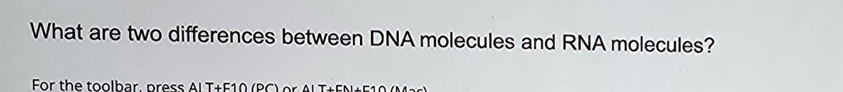 Solved What are two differences between DNA molecules and | Chegg.com