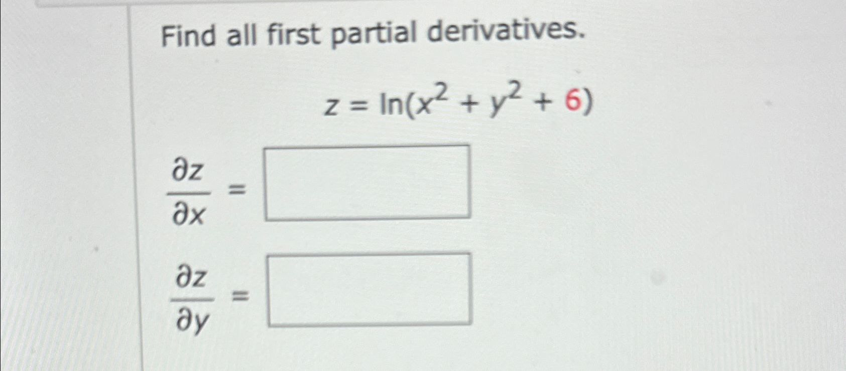 Solved Find all first partial | Chegg.com
