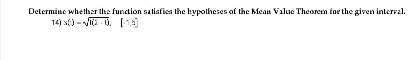 Solved Determine whether the function satisfies the | Chegg.com