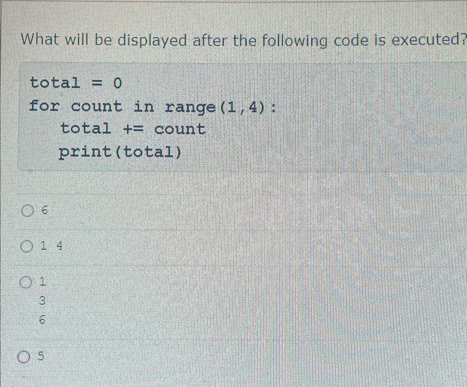 Solved What will be displayed after the following code is | Chegg.com