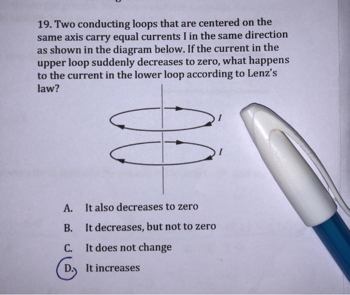 Solved 19. Two conducting loops that are centered on the | Chegg.com