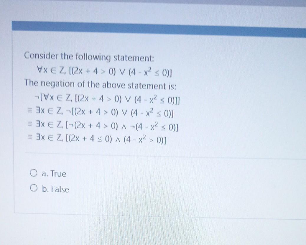 Solved Consider the following statement: | Chegg.com