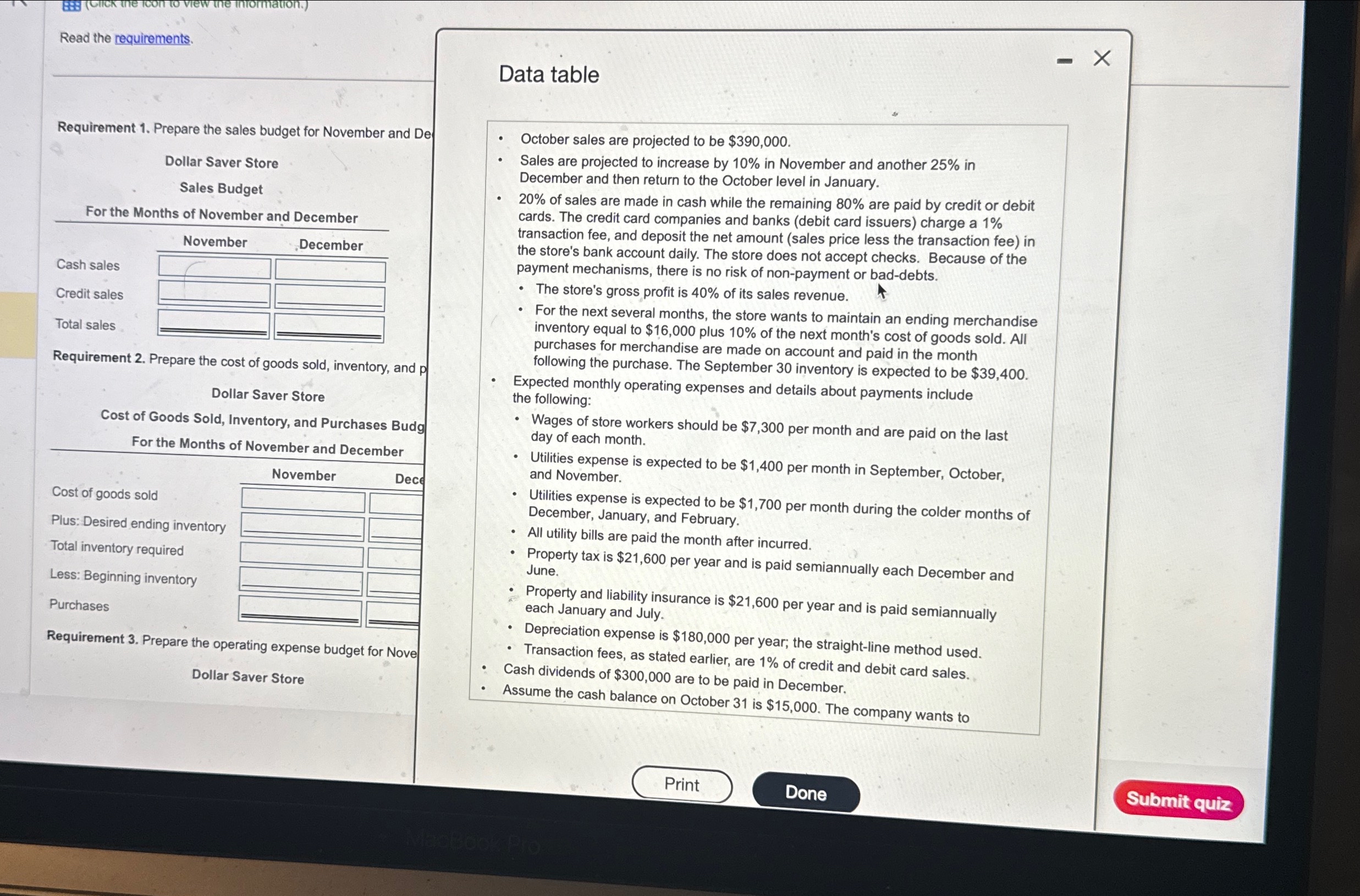 Solved Read the requirements.Data tableRequirement 1. | Chegg.com