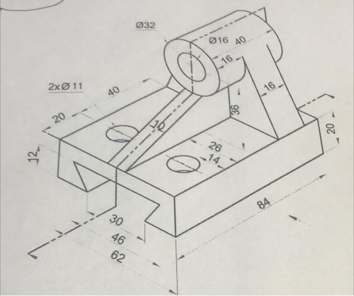 Solved Draw the sectional front view using AutoCad and show | Chegg.com