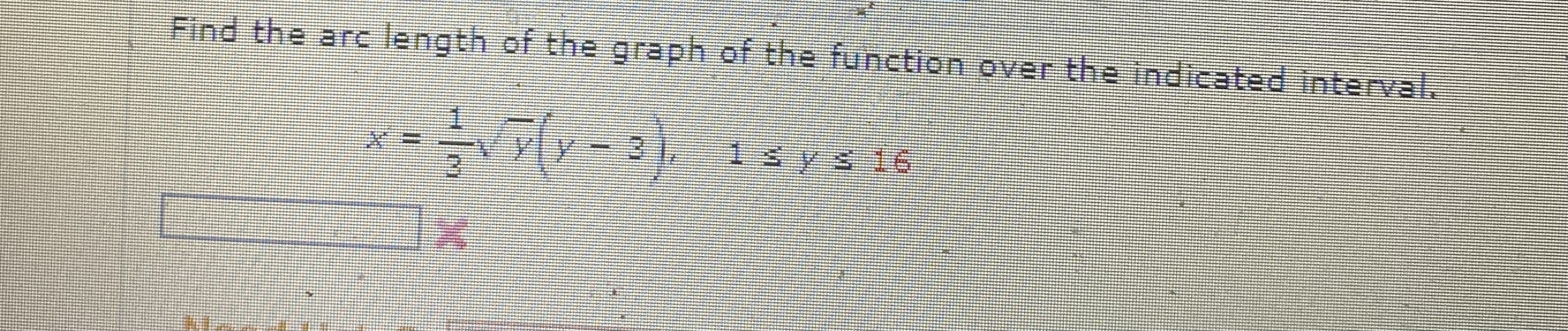 Solved Find the arc length of the graph of the function over | Chegg.com