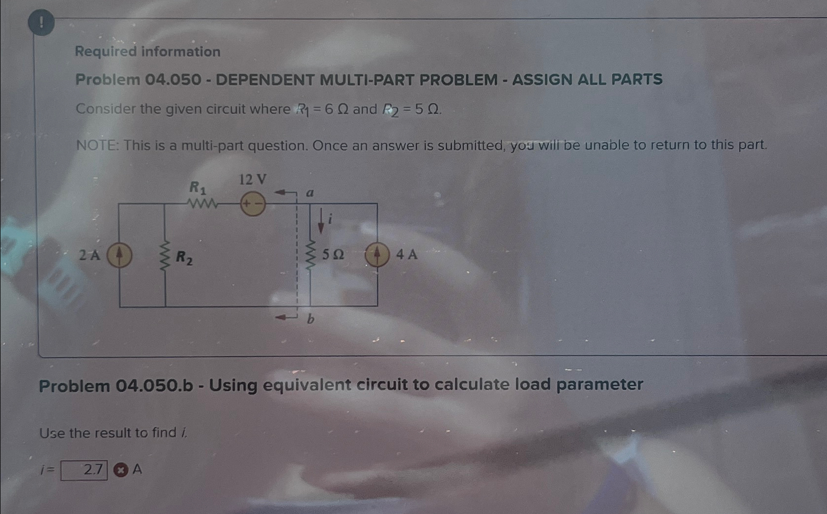Solved !Required informationProblem 04.050 - ﻿DEPENDENT | Chegg.com