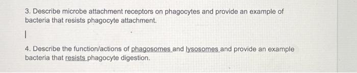 Solved 3. Describe microbe attachment receptors on | Chegg.com