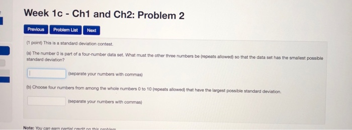Solved Week 1c - Ch1 and Ch2: Problem 2 Previous Problem | Chegg.com