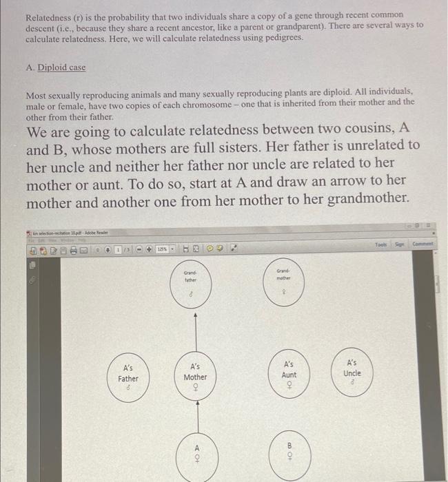 Relatedness (r) is the probability that two | Chegg.com