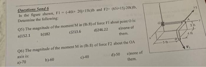 Solved Questions 5and 6 In the figure shown, | Chegg.com