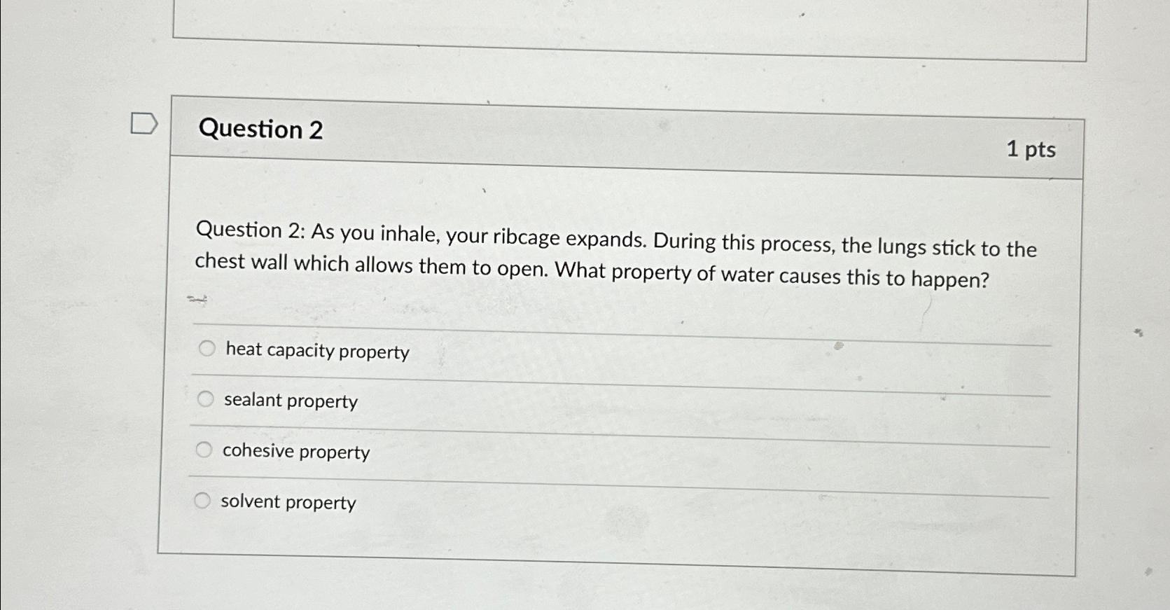 Solved Question 21 ﻿ptsQuestion 2: As you inhale, your | Chegg.com