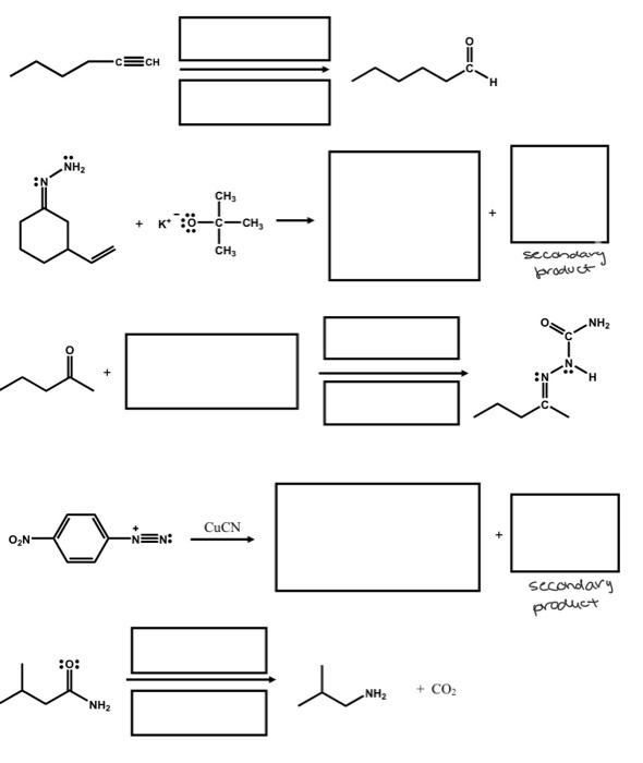 Solved give the necesarry ractants, main and secondary | Chegg.com