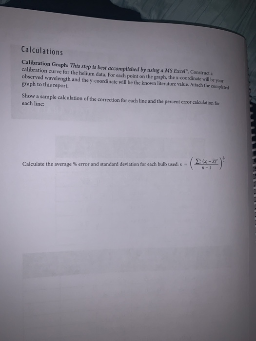 Calculations Calibration Graph: This step is best | Chegg.com