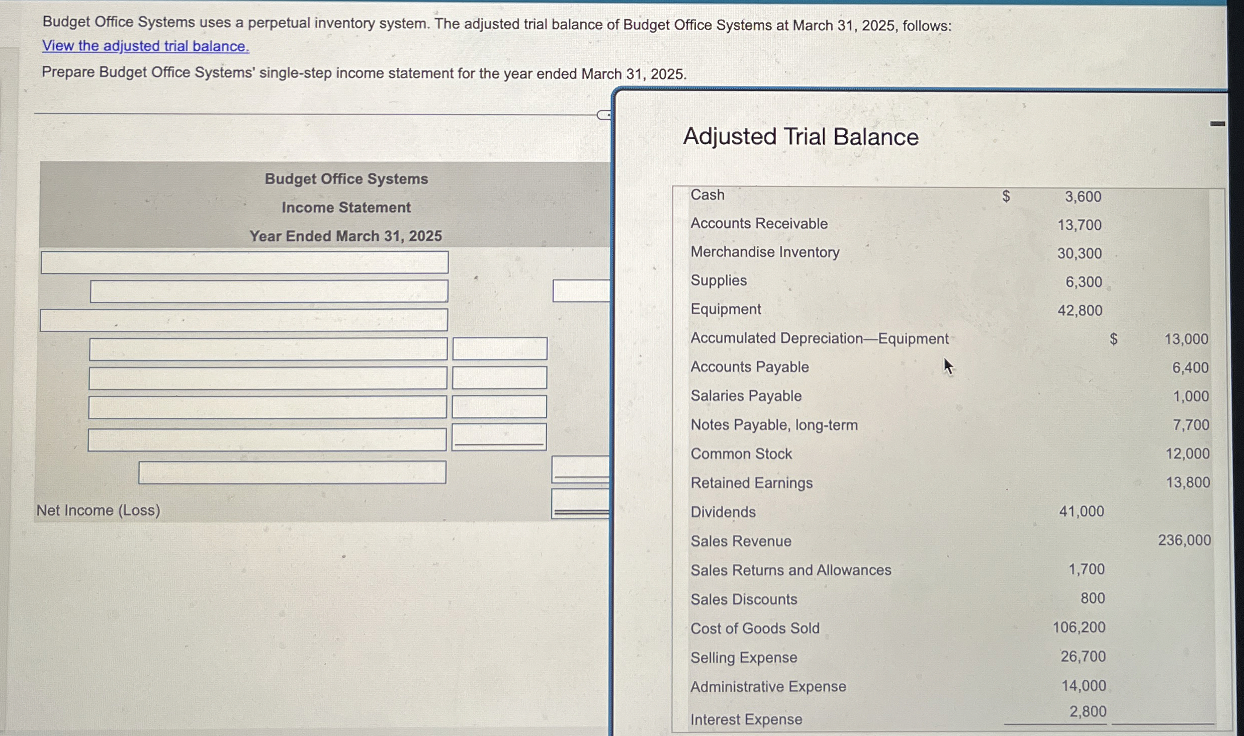 Solved Budget Office Systems uses a perpetual inventory | Chegg.com