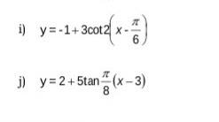 Solved For each trig function below, identify the applicable | Chegg.com