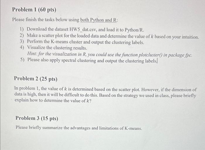 Solved Problem 1 (60 pts) Please finish the tasks below | Chegg.com