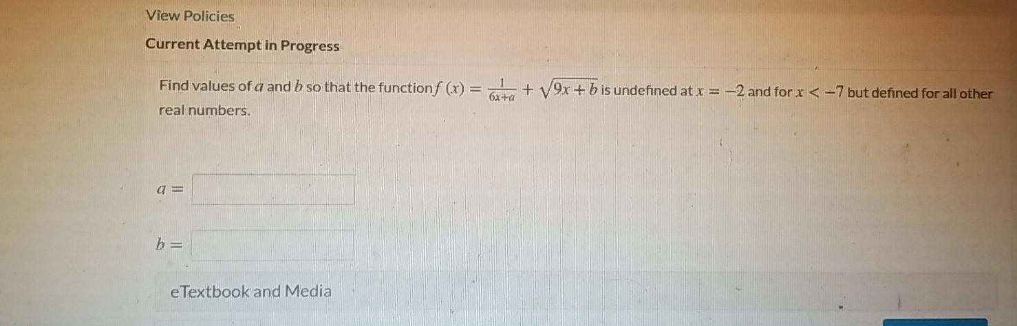 Solved View Policies Current Attempt in Progress Find values | Chegg.com