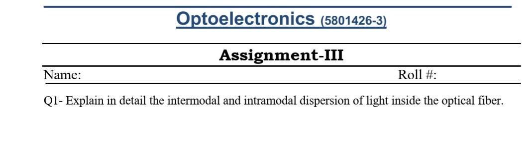 Q1- Explain in detail the intermodal and intramodal | Chegg.com