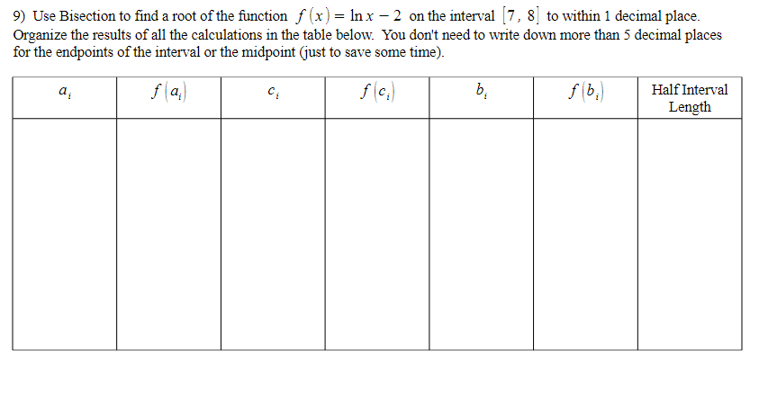 Solved Use Bisection To Find A Root Of The Function F X