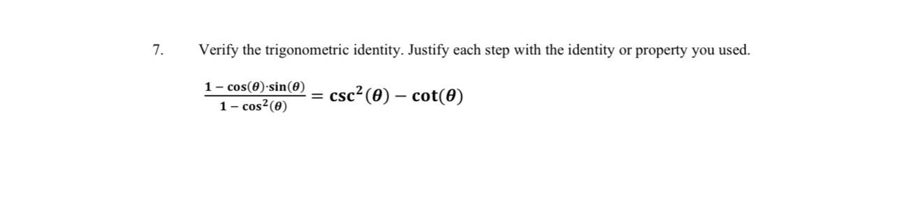 Solved Verify the trigonometric identity. Justify each step | Chegg.com