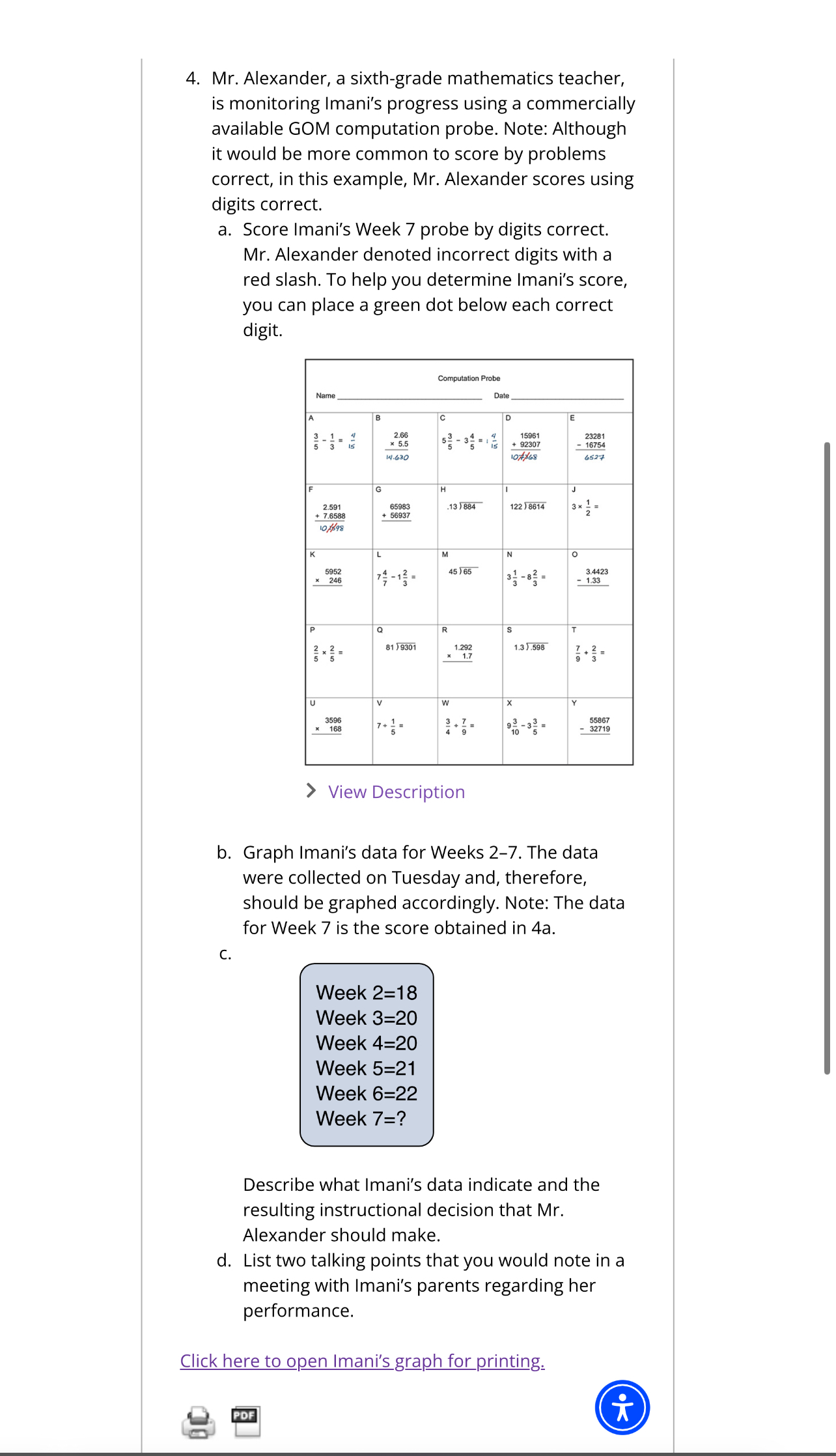 Solved Mr. ﻿Alexander, a sixth-grade mathematics teacher, is | Chegg.com
