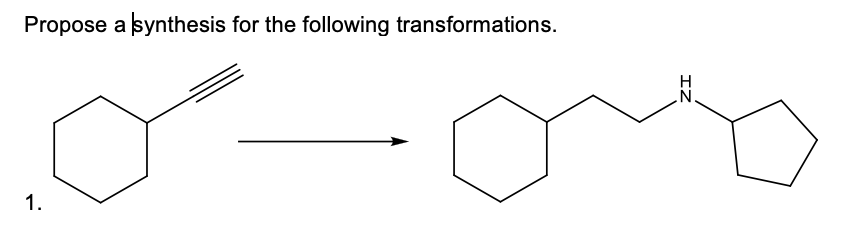 Solved Propose a synthesis for the following | Chegg.com