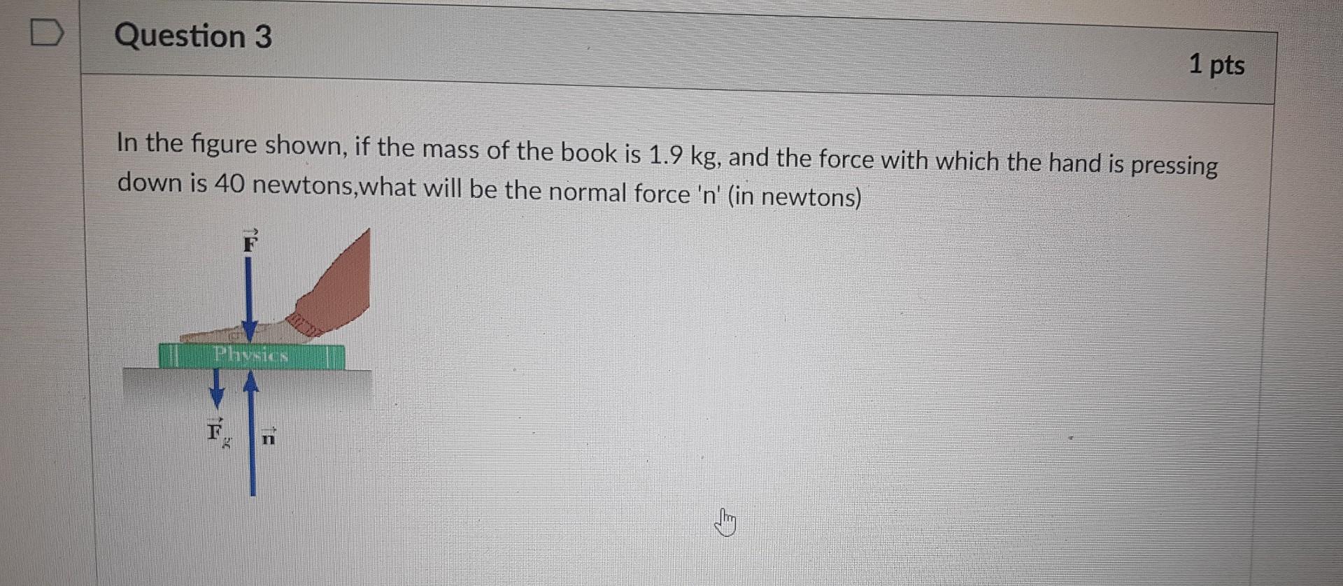 Solved In the figure shown, if the mass of the book is 1.9 | Chegg.com