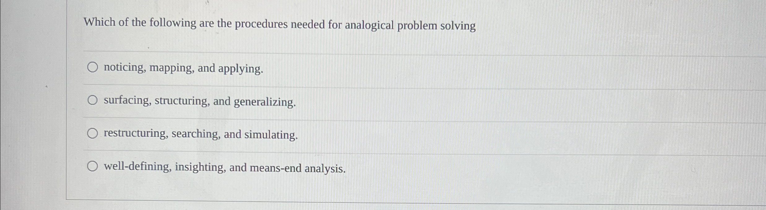 Solved Which of the following are the procedures needed for | Chegg.com
