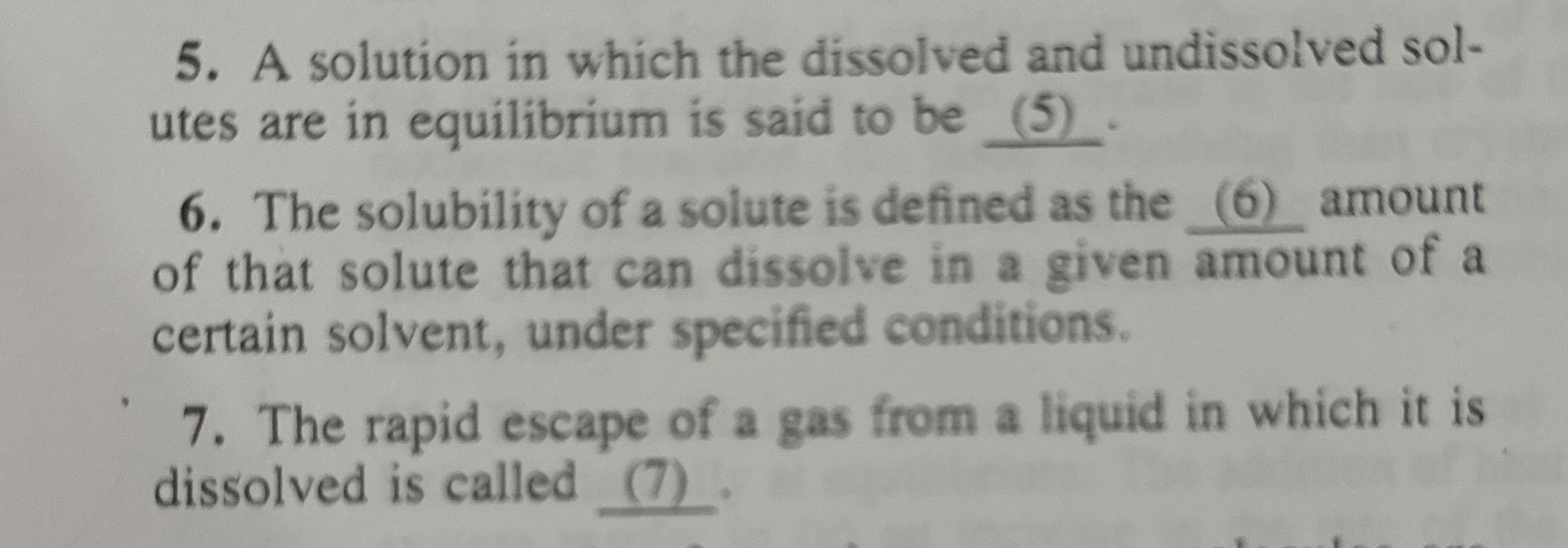 Solved A solution in which the dissolved and undissolved | Chegg.com