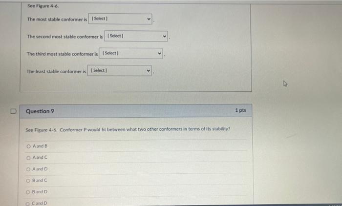 Solved See Figure 4-6 The most stable conformer is Select) | Chegg.com
