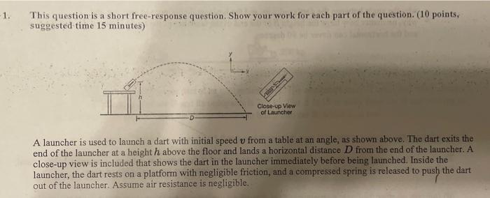 Solved This question is a short free-response question. Show | Chegg.com