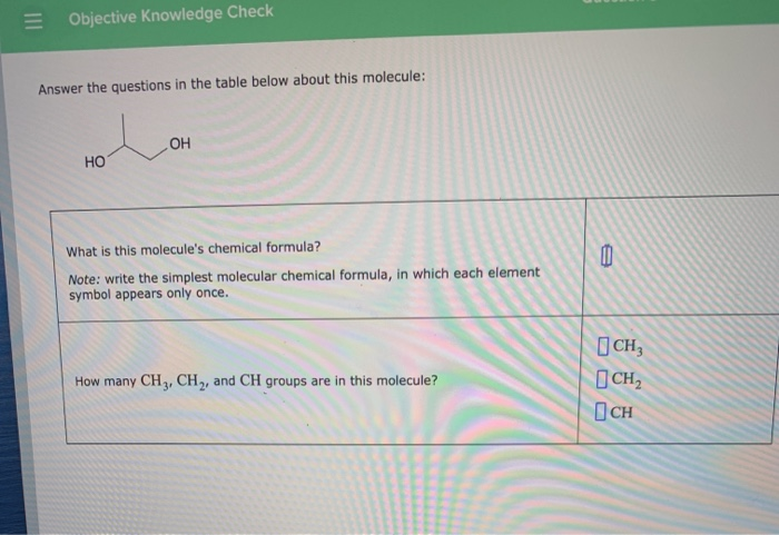 Solved = Objective Knowledge Check Answer the questions in | Chegg.com
