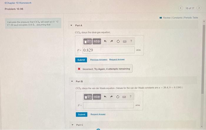 Solved Chapter 10 Homework Problem 10.96 16 of 17 Review | Chegg.com Solved Chapter 10 Homework Problem 10.96 16 of 17 Review | Chegg.com