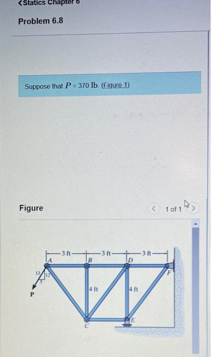 Solved Suppose that P=370 lb. (Figure 1) | Chegg.com