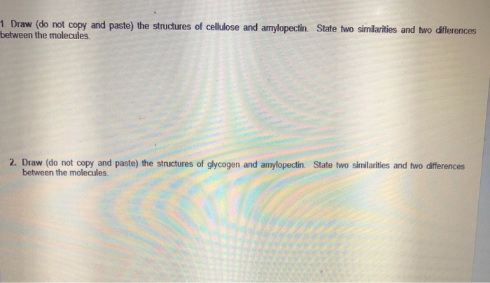 Solved 1. Draw (do not copy and paste) the structures of | Chegg.com