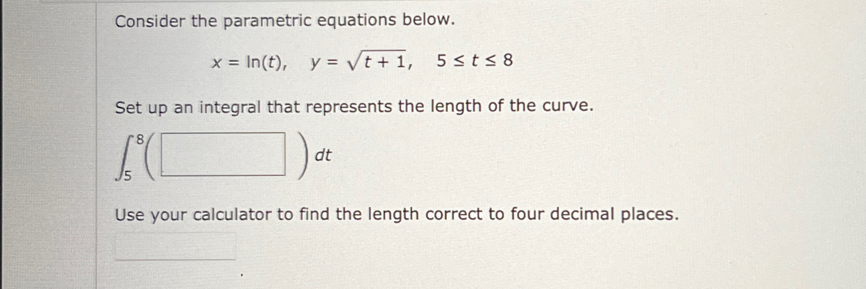 Solved Consider the parametric equations | Chegg.com