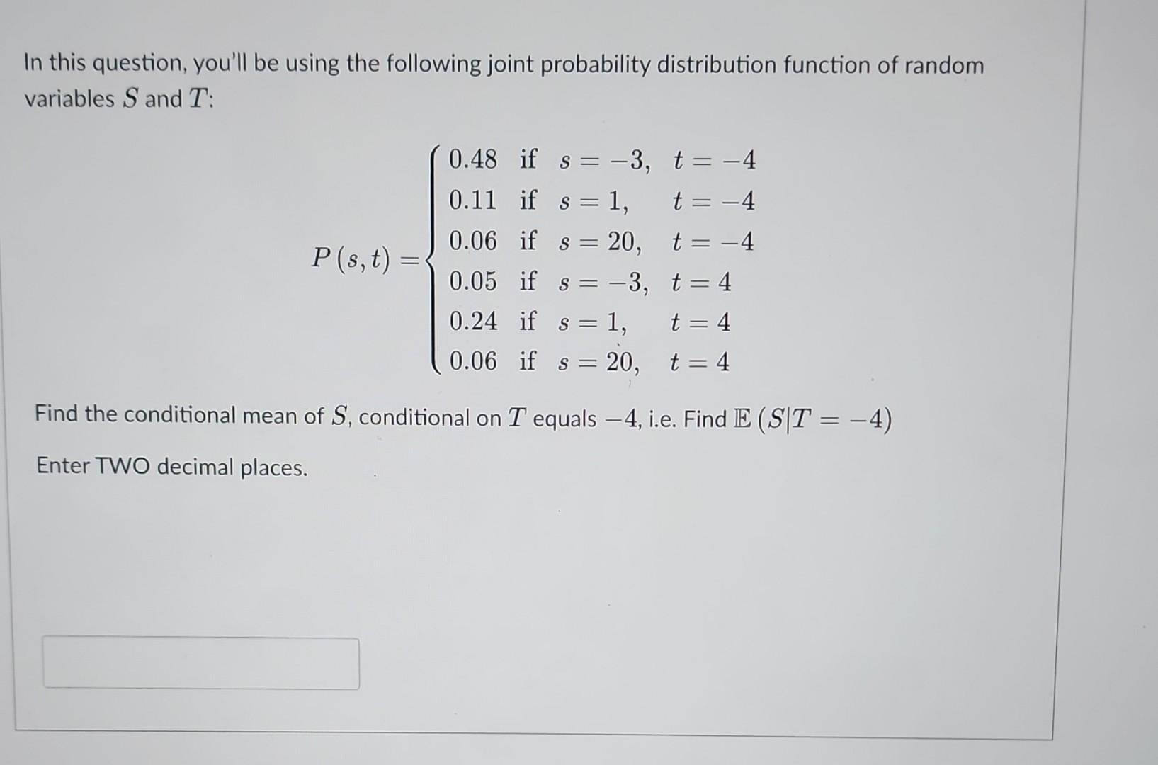 Solved Using this joint probability distribution function of | Chegg.com