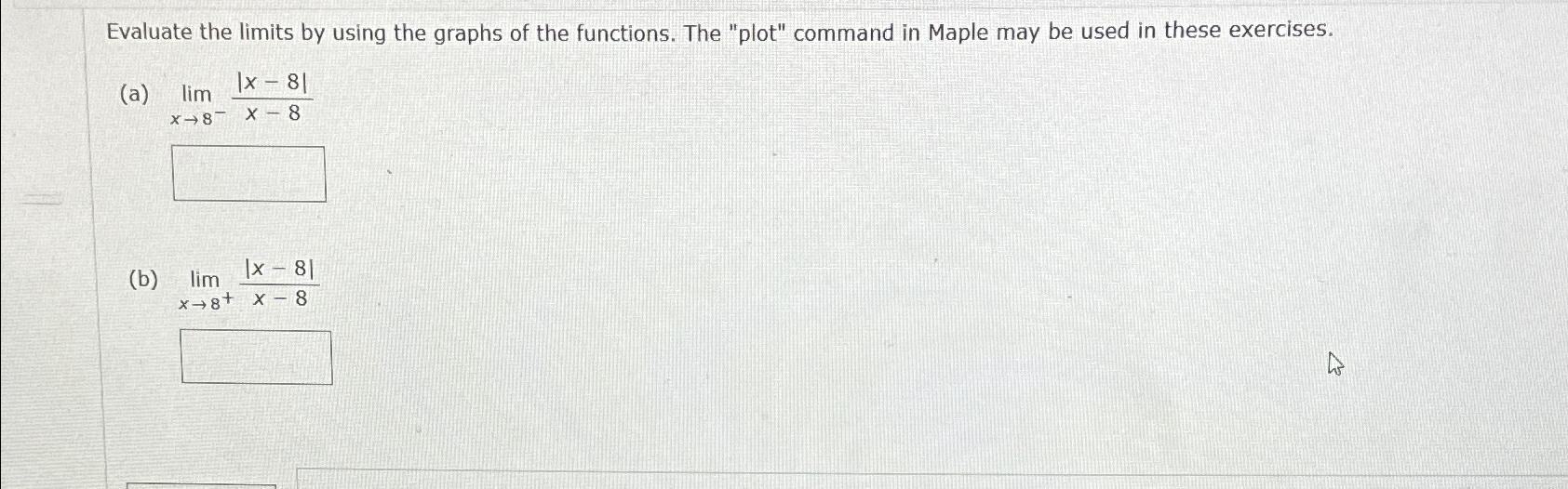 Solved Evaluate the limits by using the graphs of the | Chegg.com
