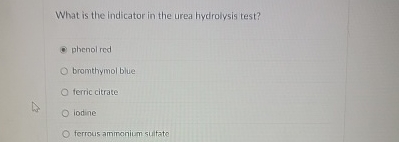 Solved What is the indicator in the urea hydrolysis | Chegg.com