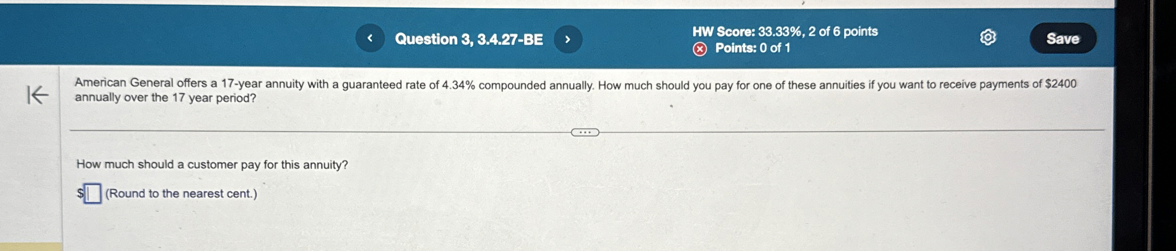 Solved Question 3, 3.4.27-BEHW Score: 33.33%,2 of 6 | Chegg.com Solved Question 3, 3.4.27-BEHW Score: 33.33%,2 of 6 | Chegg.com