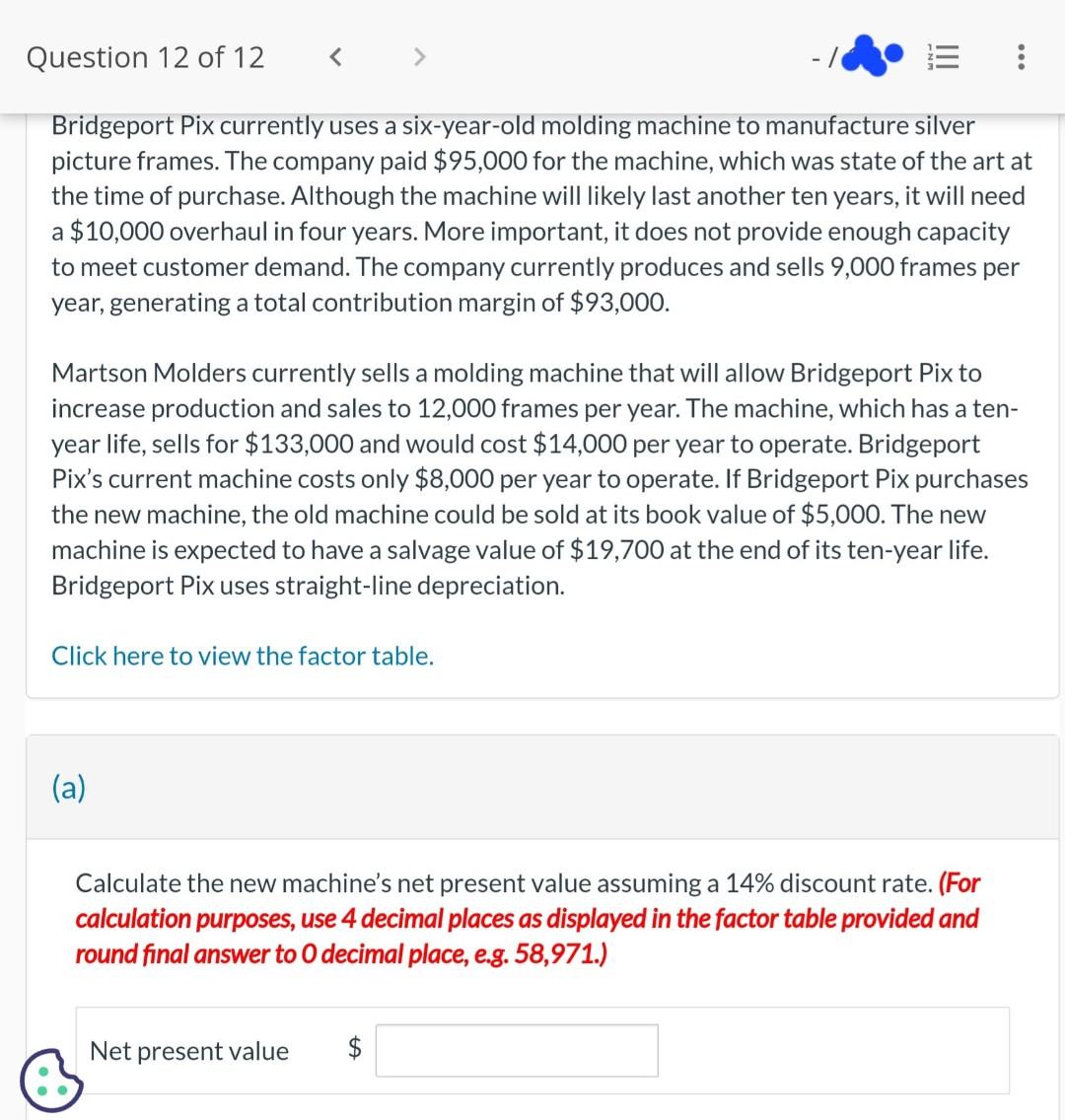 Solved Bridgeport Pix currently uses a six-year-old molding | Chegg.com