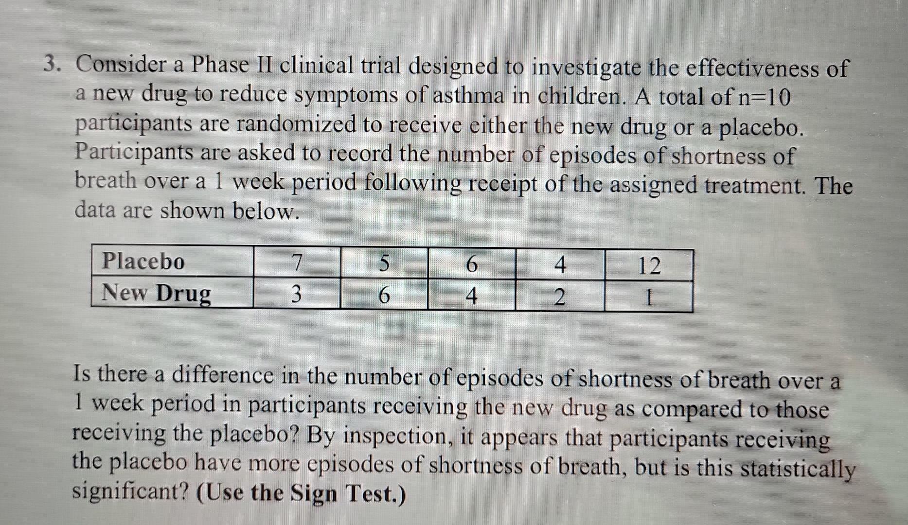 Solved 3. Consider a Phase II clinical trial designed to | Chegg.com