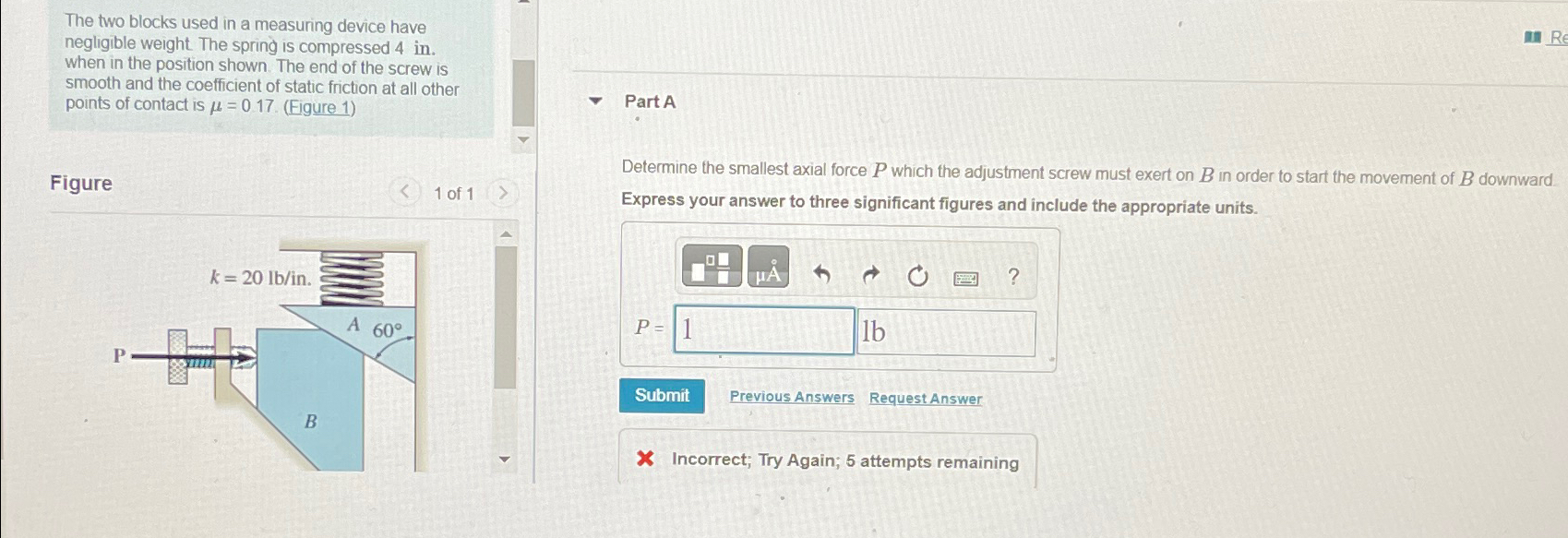 Solved The two blocks used in a measuring device have | Chegg.com