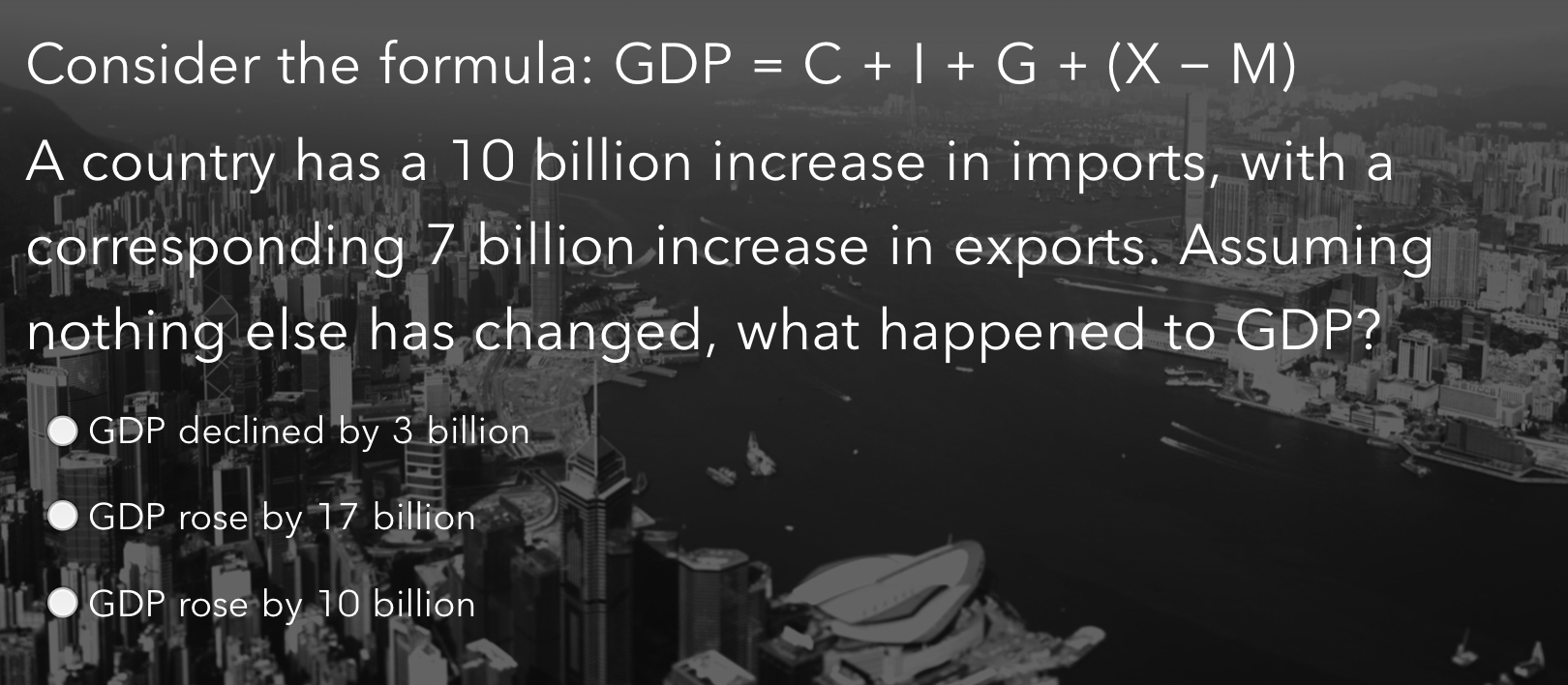 Solved Consider the formula: GDP | Chegg.com