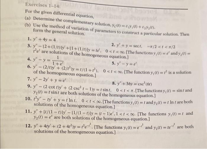 Solved For the given differential equation, (a) Determine | Chegg.com
