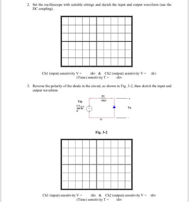 Solved Experiment 3 The Diode Clipper and Clamper | Chegg.com